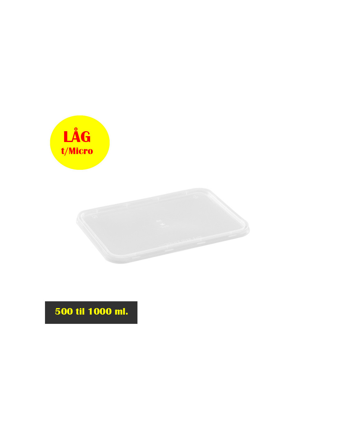 Micro tray lid 500-1000ml 10x50pc/box - 1167 - Plastic lid...