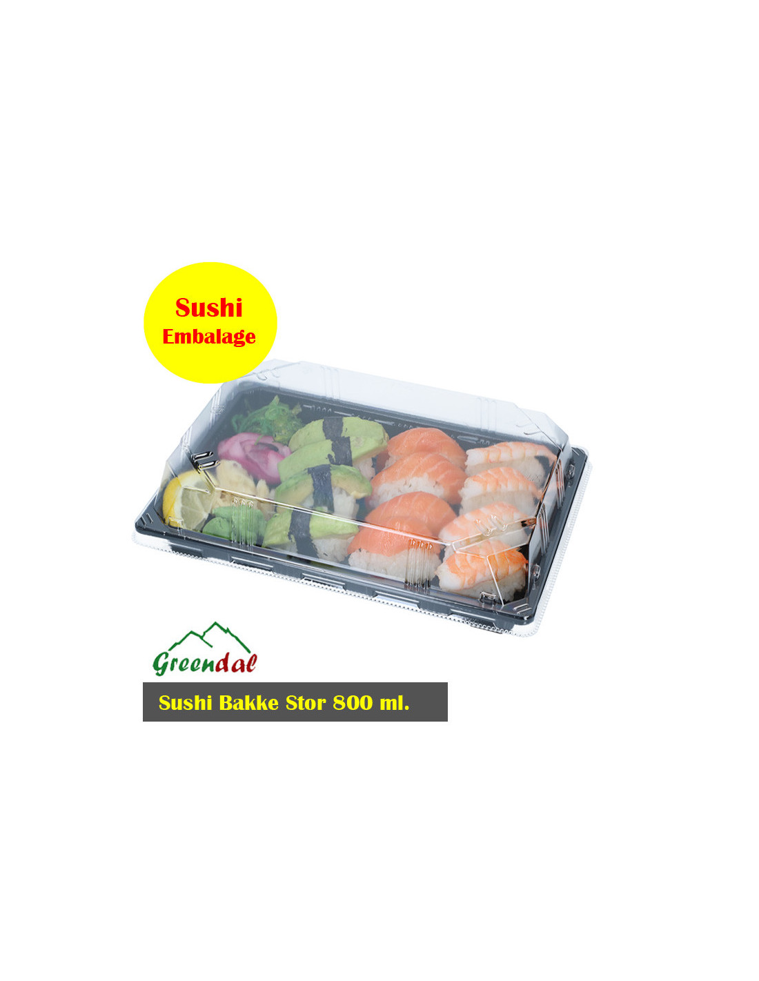 Find Sushi Bakke KN model 800ml. 400stk/kar. hos Greendal.dk
