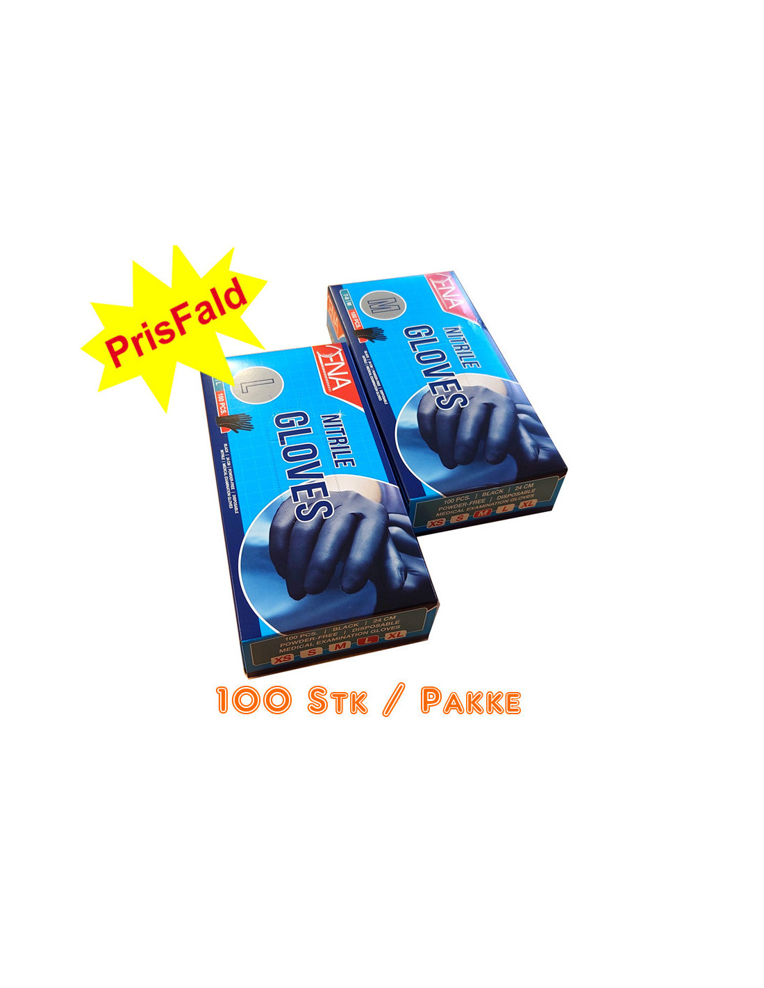 Find Engangshandsker Nitril XL Sort Pudderfri 100stk/pak hos...